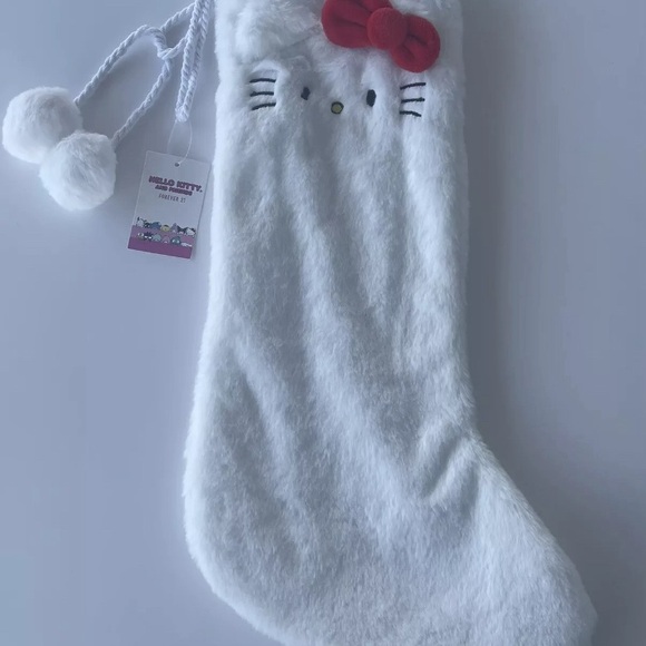 Hello Kitty | Holiday | Hello Kitty White Stocking With Red Bow | Poshmark